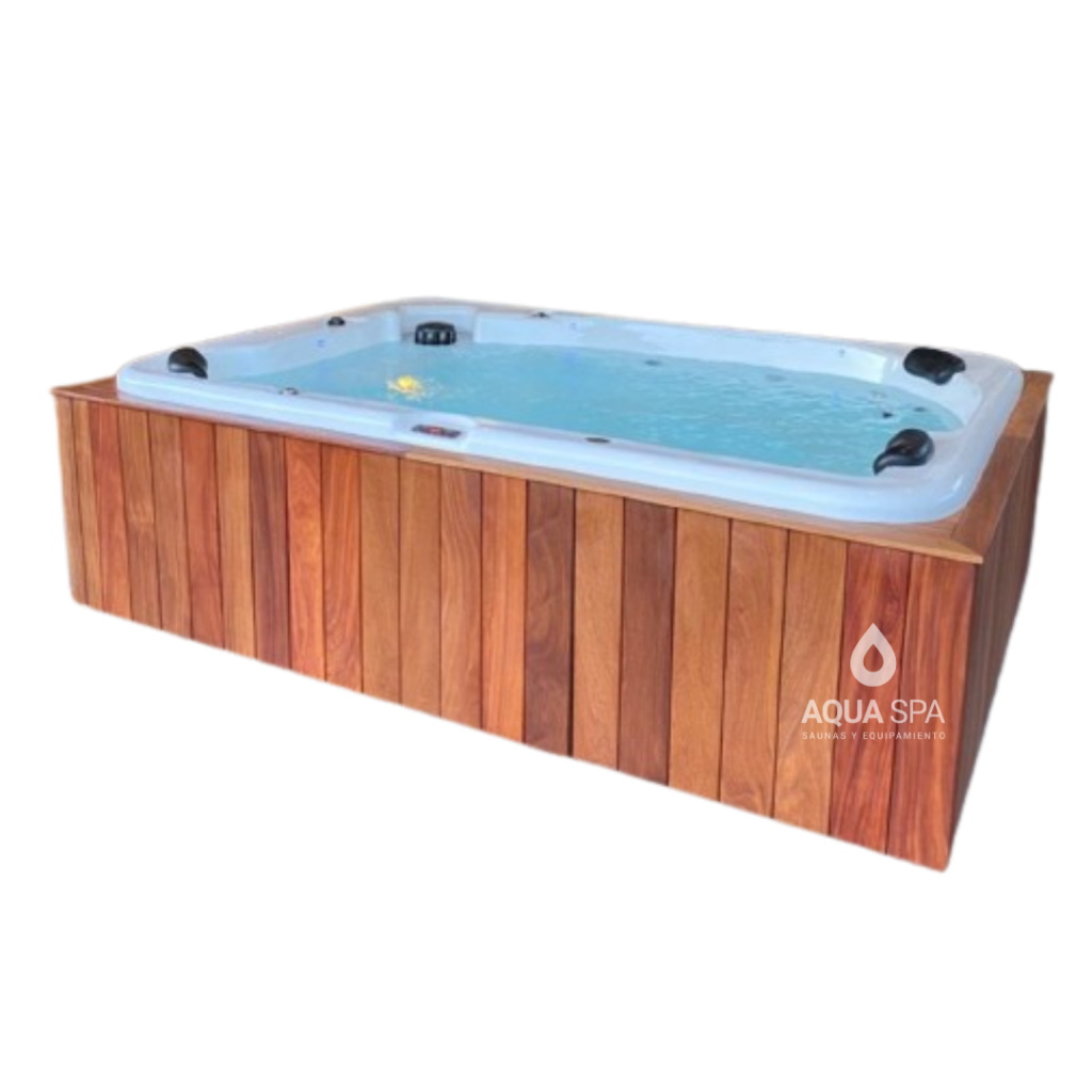 DECK DE MADERA MODELO CLASICO PARA JACUZZI - Aqua Spa SAC